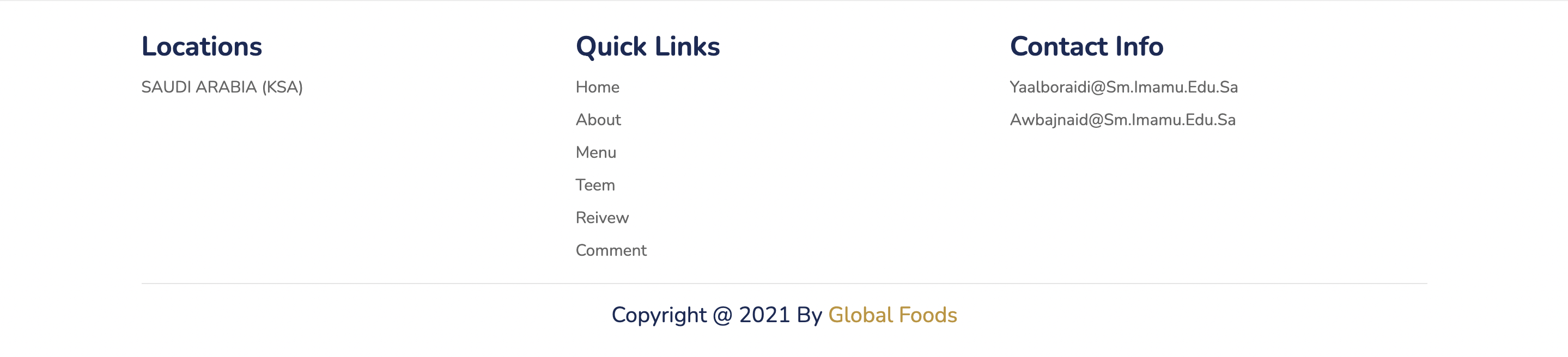 GitHub - YasserAlburaidi/Global-Foods: A website for displaying world food