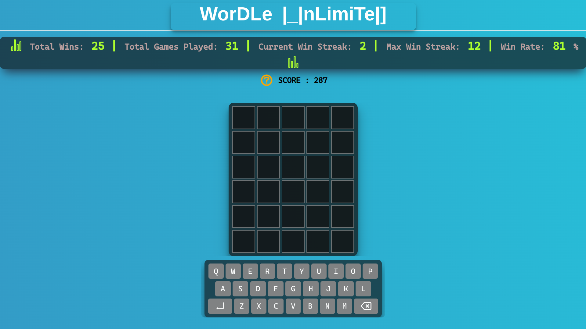 GitHub - VENGENCE7/Wordle_Unlimited: react wordle unlimited clone with ...