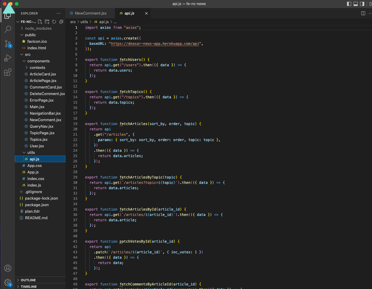 GitHub - deasartech/fe-nc-news: React JS front-end web interface for ...