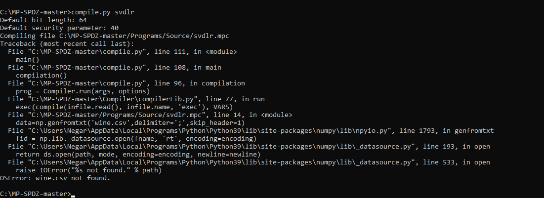 error · Issue #413 · data61/MP-SPDZ · GitHub