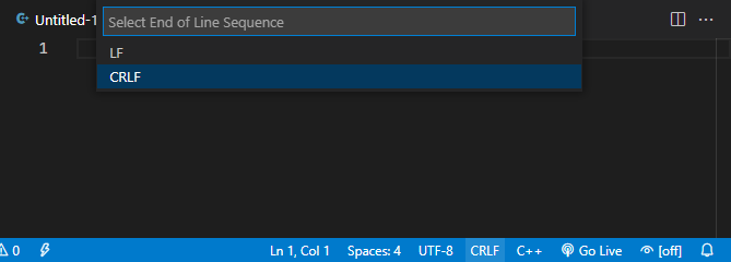 Option to switch EOL sequence to CRLF · Issue #1627 · lapce/lapce · GitHub