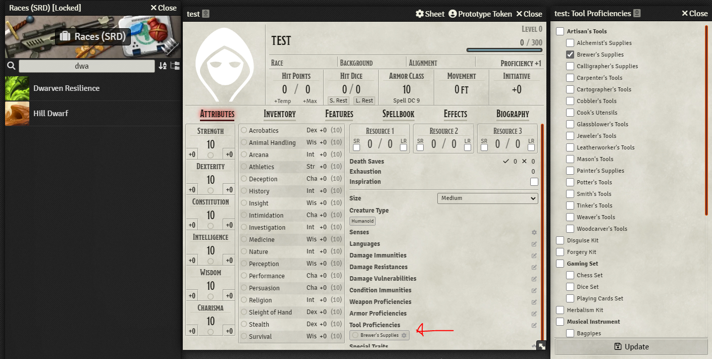 Remove Advancement on Race deletion doesnt remove tool proficiency box [2.4.0] · Issue #2637 ...