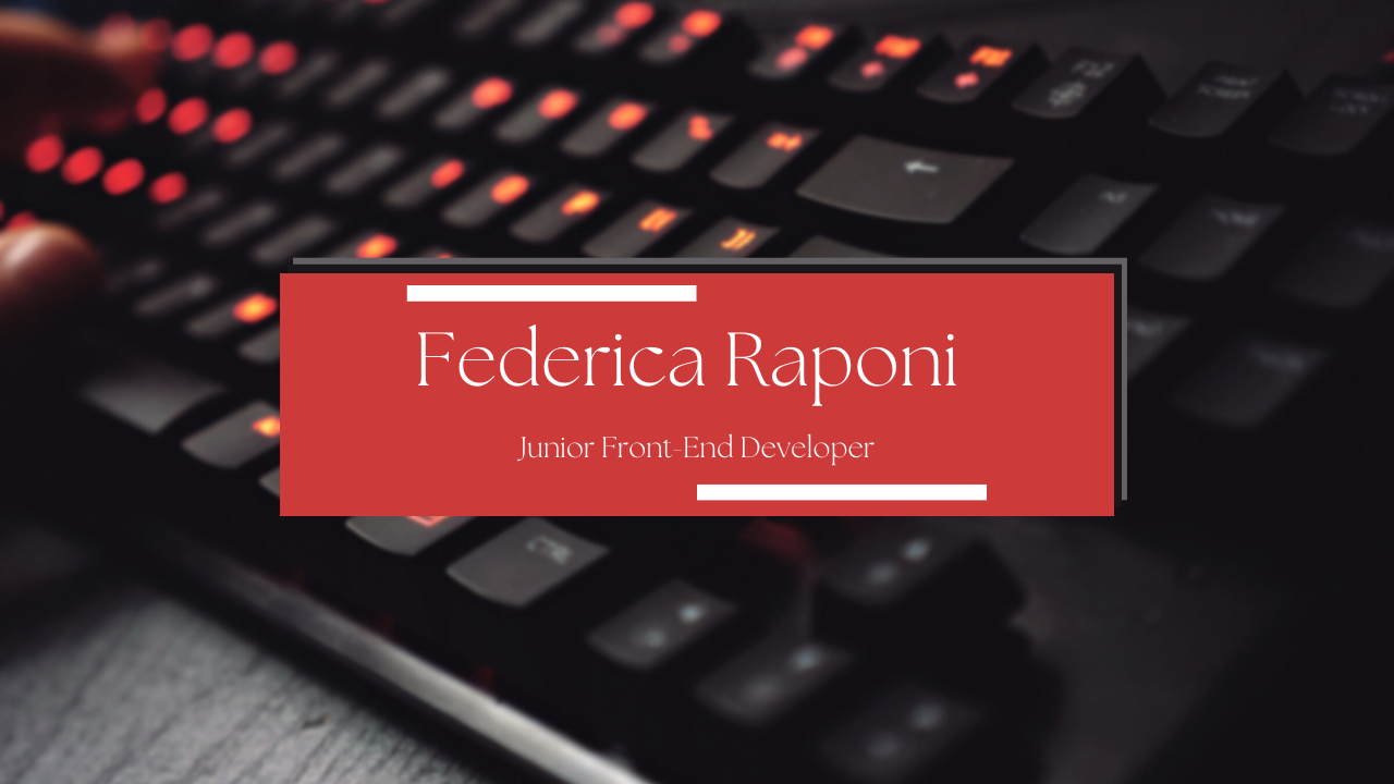 FedericaRaponi (Federica Raponi) · GitHub