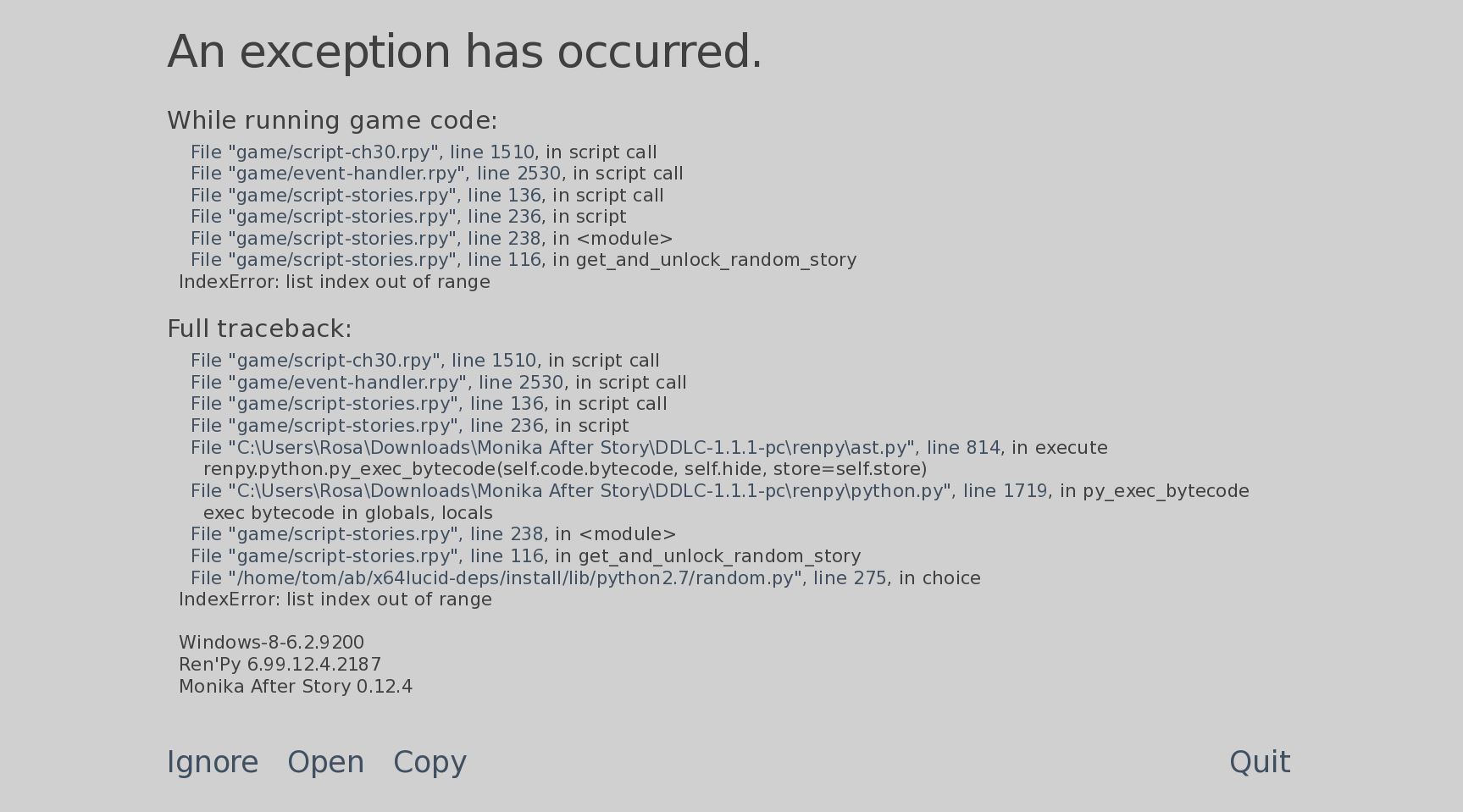 Exception · Issue #8124 · Monika-After-Story/MonikaModDev · GitHub
