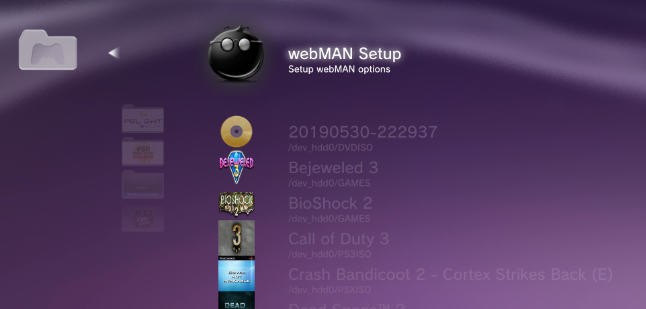 Games or webMAN Setup only shows when Grouping is disabled. · Issue ...