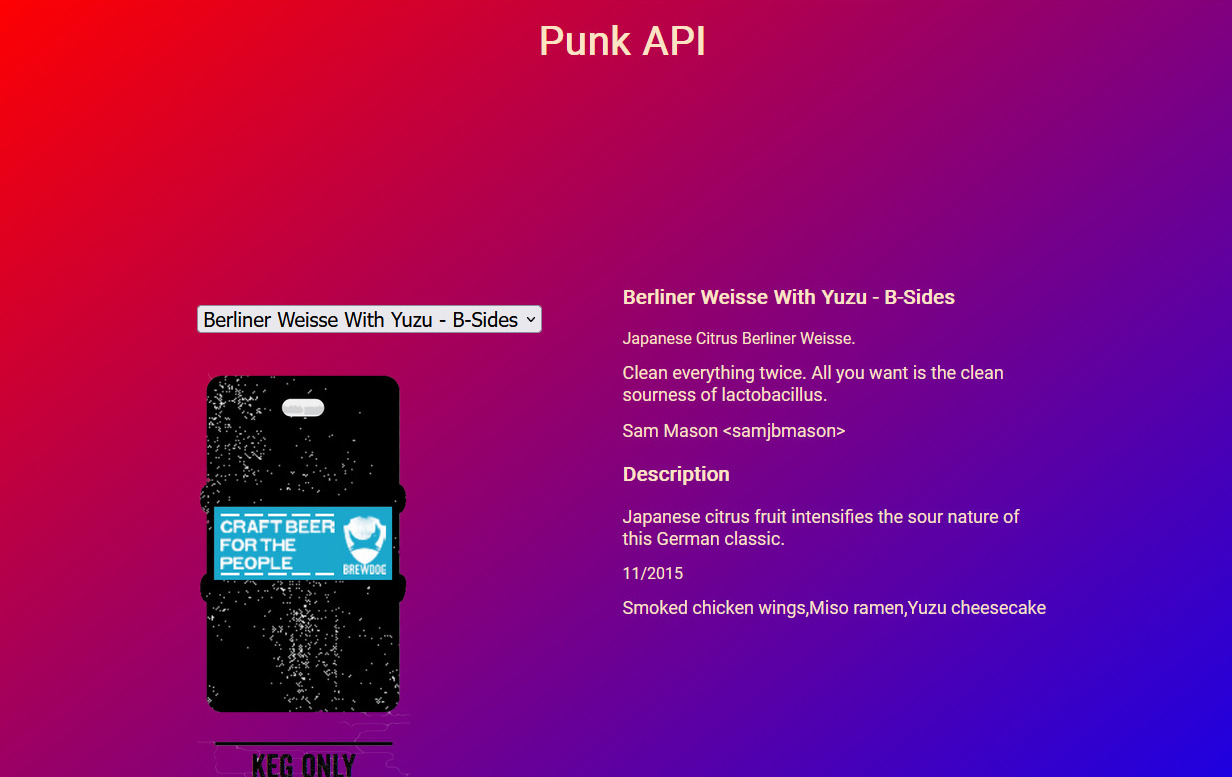 GitHub - salvagedscrap/punkAPI-trial-project: manipulating DOM with fetched api data