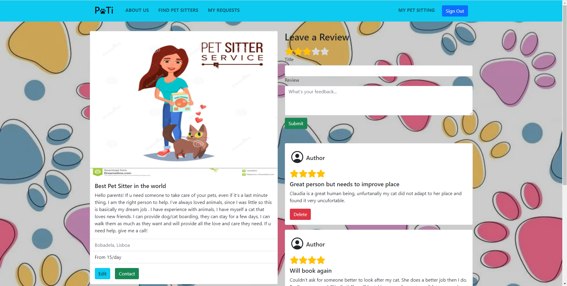GitHub - aloisio-costa/PeTi_React: PeTi is a "Uber" of pet services. A simple prototype website ...