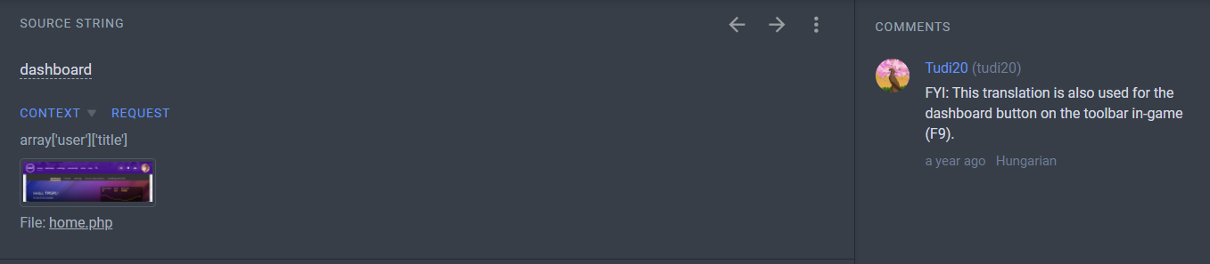 Retrieve localisation for "dashboard" string in toolbar from friends controller array · ppy osu ...
