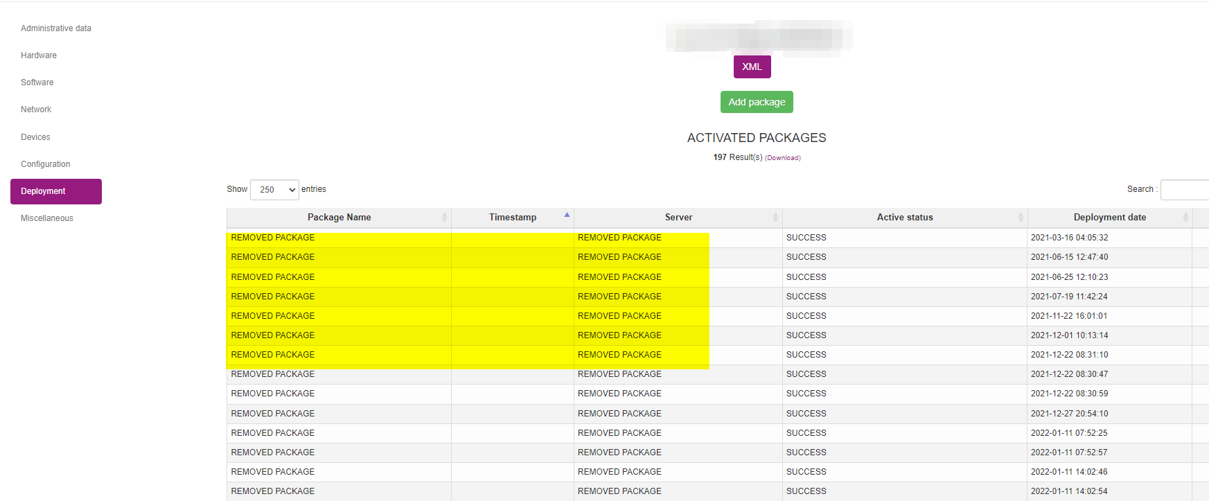 [FEATURE] Remove "REMOVED PACKAGE" from Deployment · Issue #1538 · OCSInventory-NG/OCSInventory ...