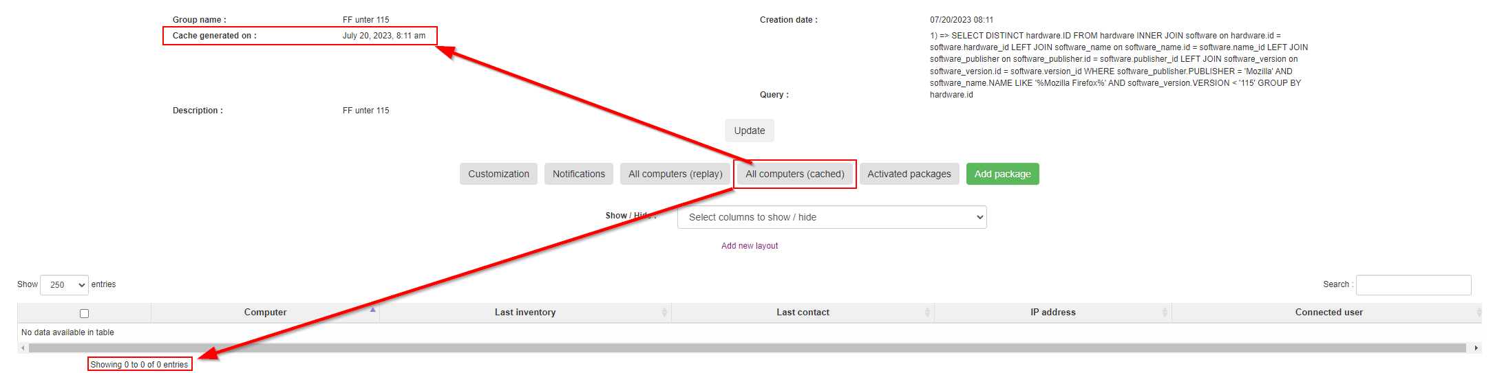 [BUG] Dynamic group is no longer filled (2.12.0 with https://github.com/OCSInventory-NG ...