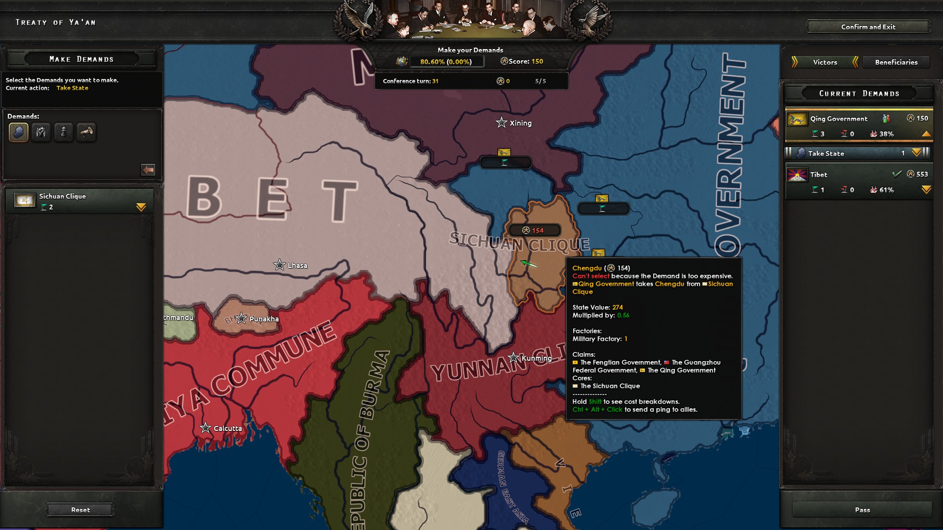 Qie Szc Tib Chengdu Too Expensive To Take · Issue 21616 · Kaiserreichkaiserreich 4 Bug 