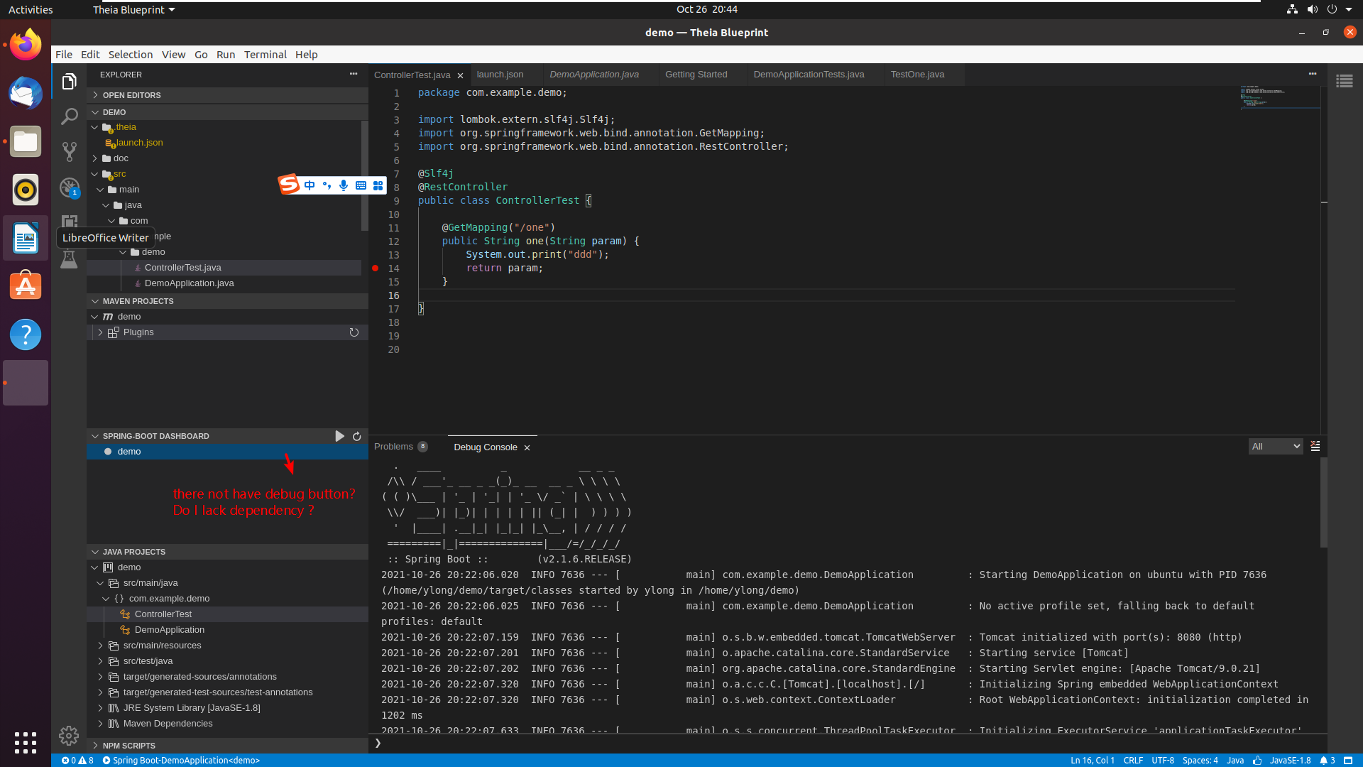 theia can run springboot, but not debug springboot, why? · Issue #10329 ...