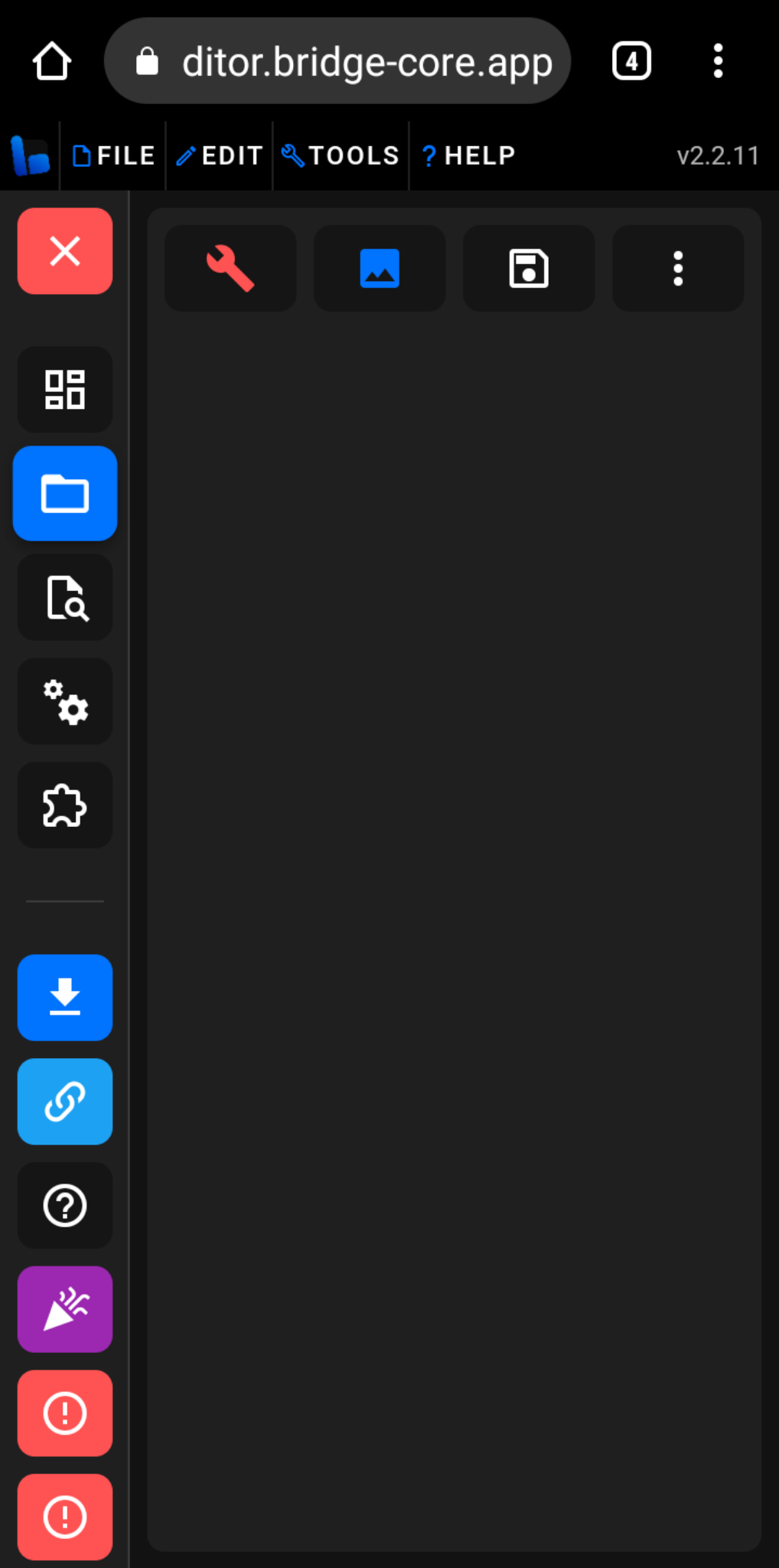 open file project on website android device error · Issue #459 · bridge-core/editor · GitHub