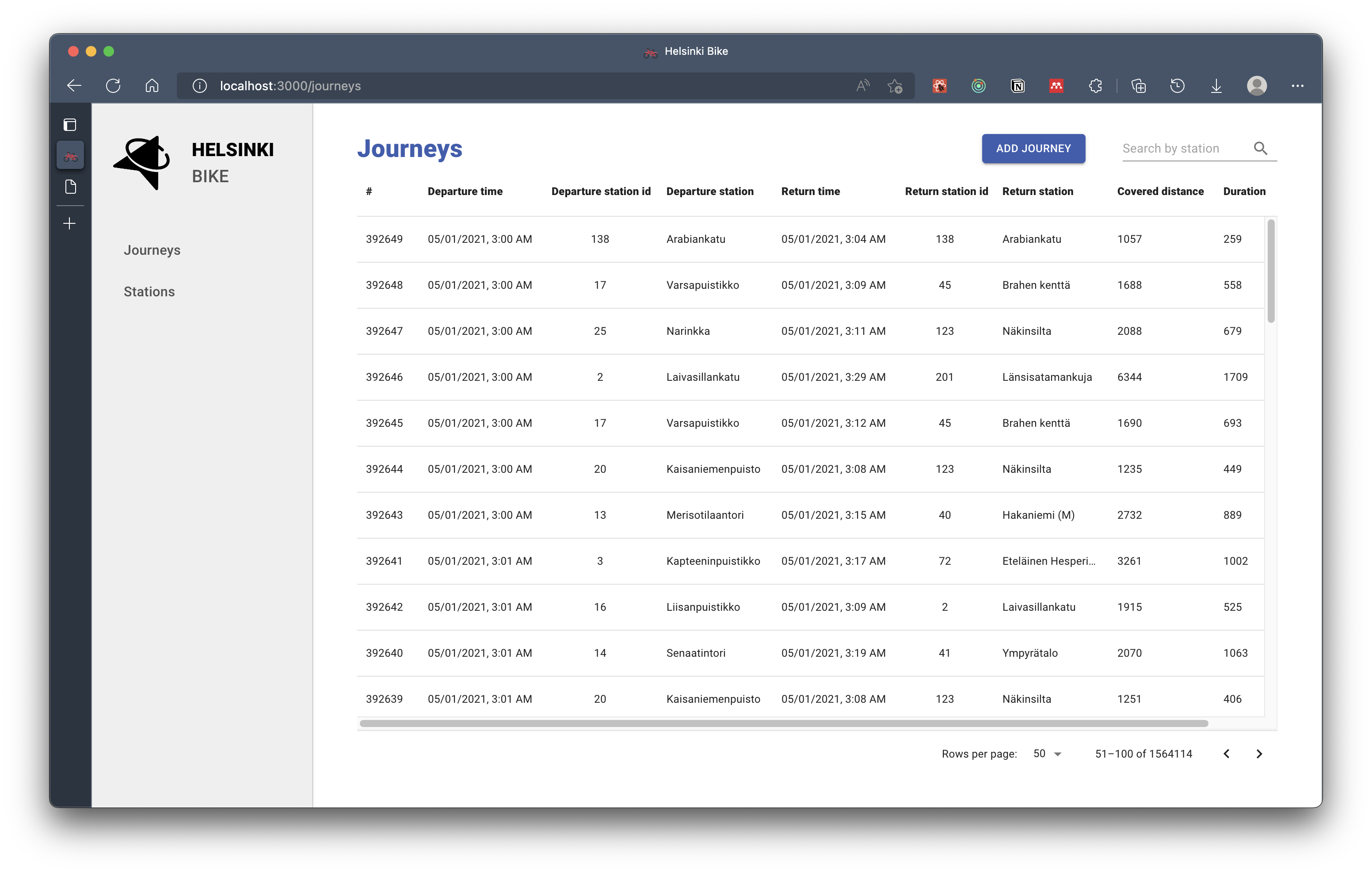 GitHub - nguyenfamj/helsinki-city-bike: Web application for viewing ...