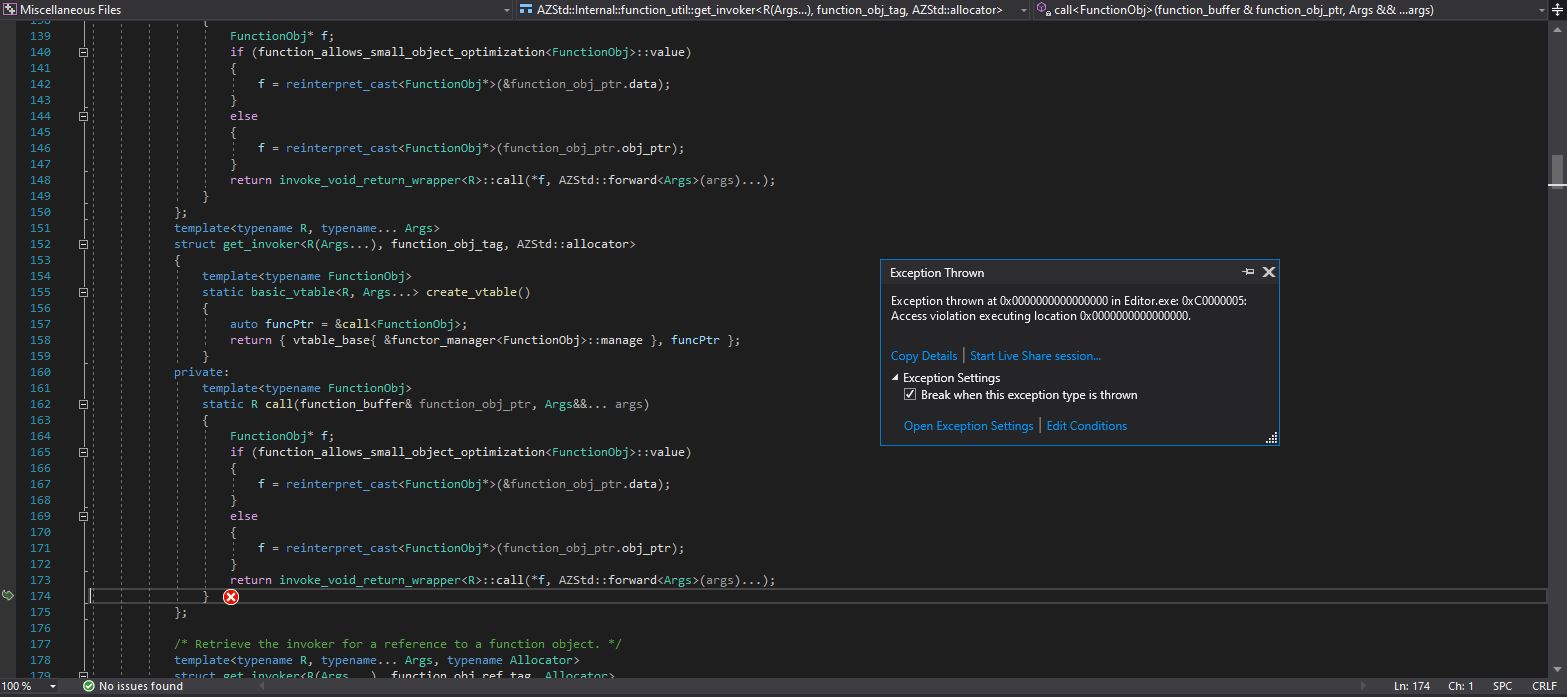Script Canvas: Saving a graph with nodes related to the data categories crashes the Editor ...