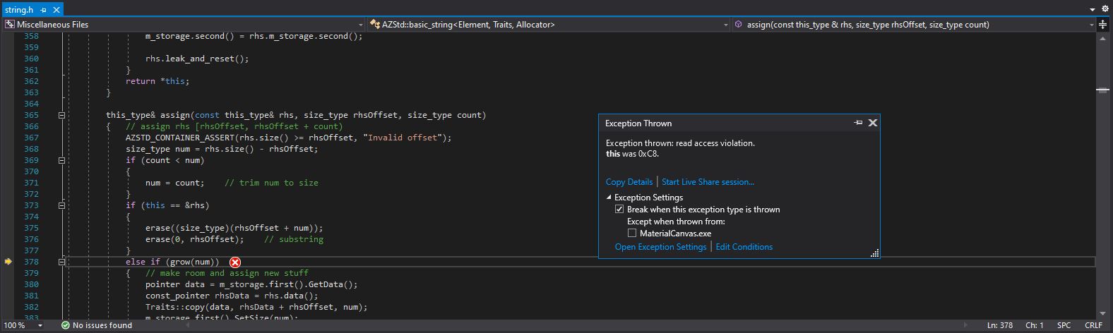 Material Canvas: Material Canvas crashes if connected input node's text field is filled with ...