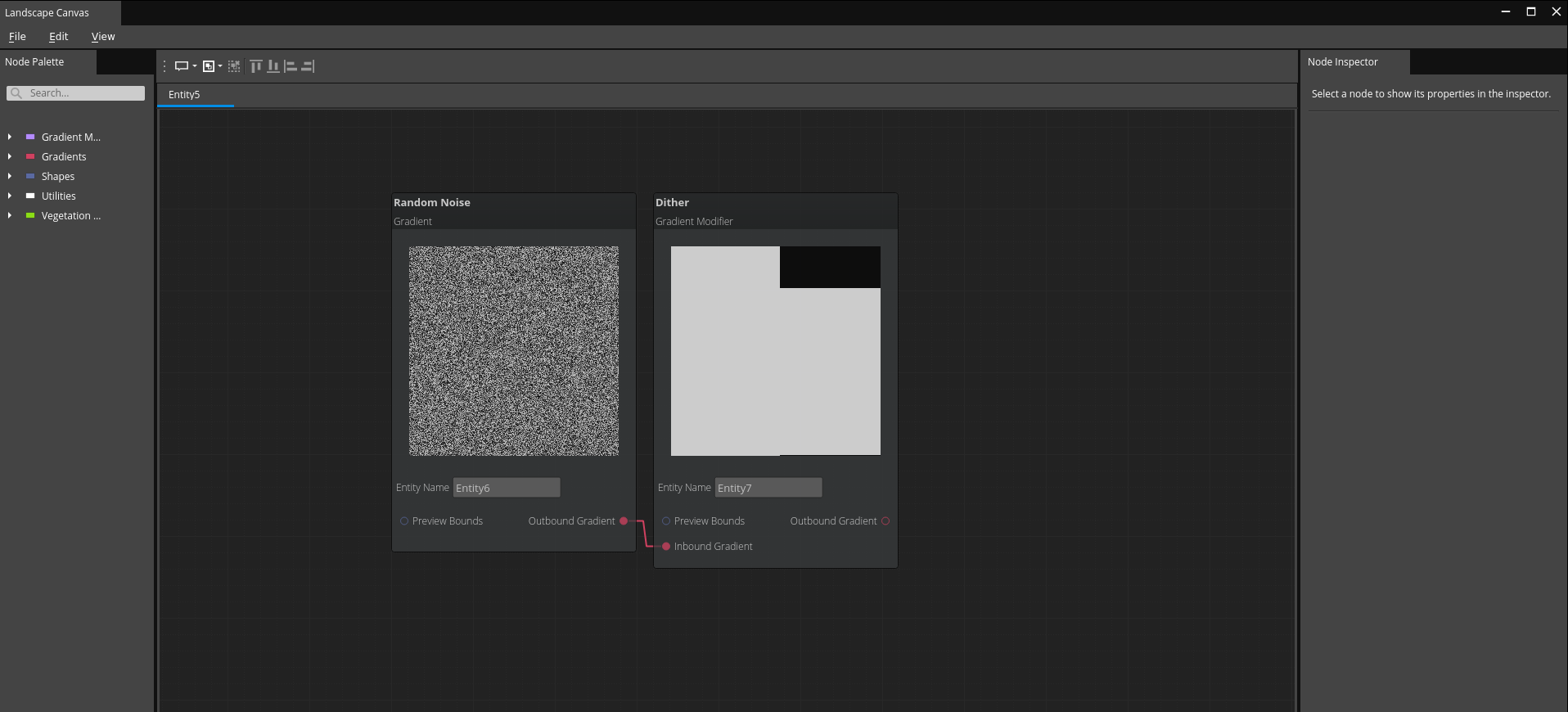 Dither Gradient Modifier component outputs a black rectangle · Issue #10955 · o3de/o3de · GitHub