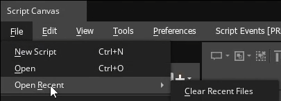 Feature Request: Add "Open Recent" option to Lua Editor · Issue #14078 · o3de/o3de · GitHub