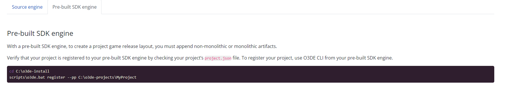 [ISSUE][DOCS] Typo in project register command in Creating a Project Game Release Layout for ...