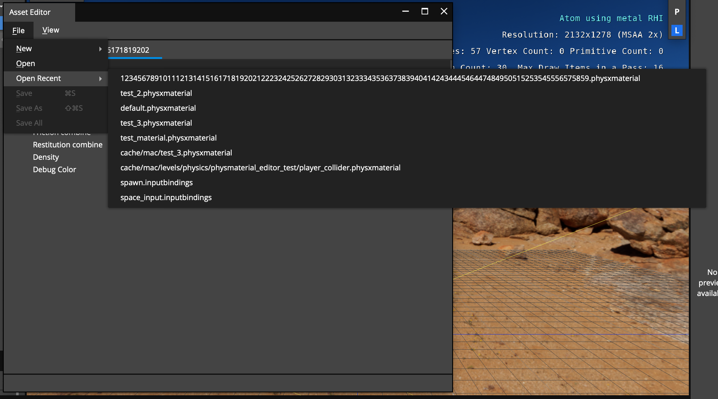 [MacOS] Editor does not verify names length and restricted words · Issue #14976 · o3de/o3de · GitHub