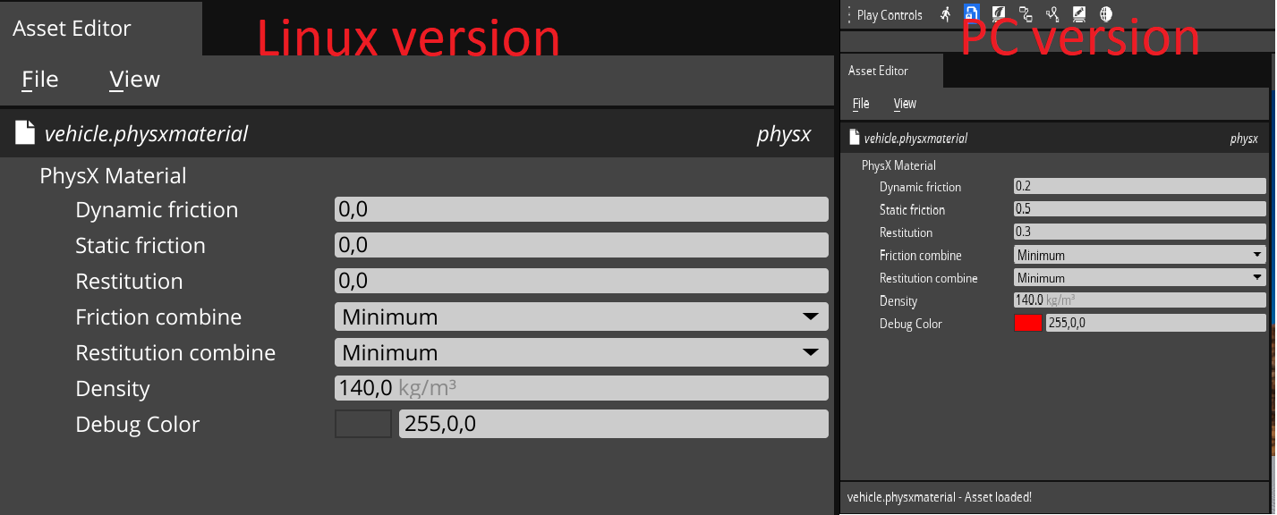 PhysXMaterialRefactor: Physics Materials from Linux Gems\PhysX\Assets ...