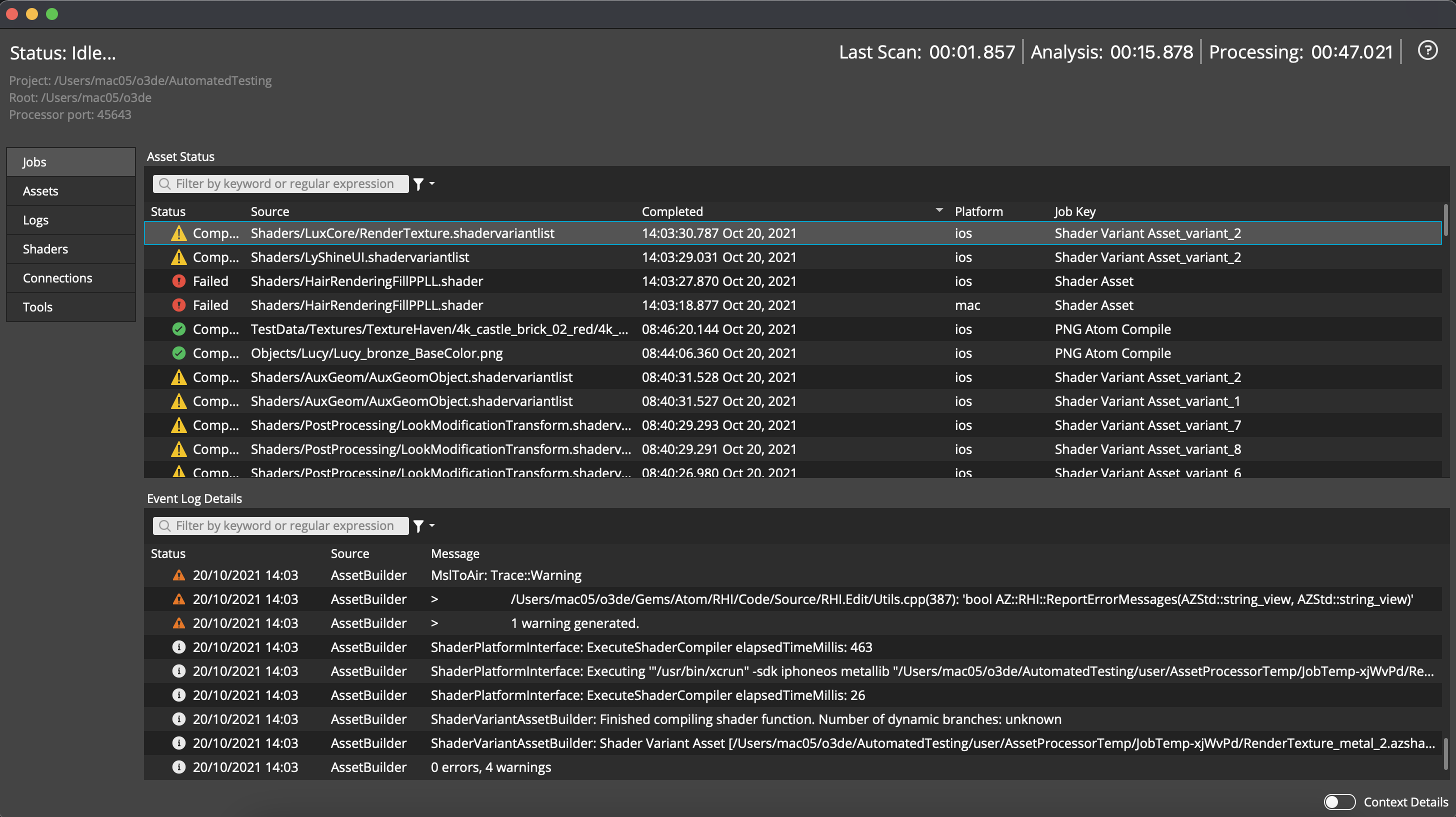 Macosios Asset Processor Fails To Process Specific Shader Assets · Issue 4821 · O3deo3de