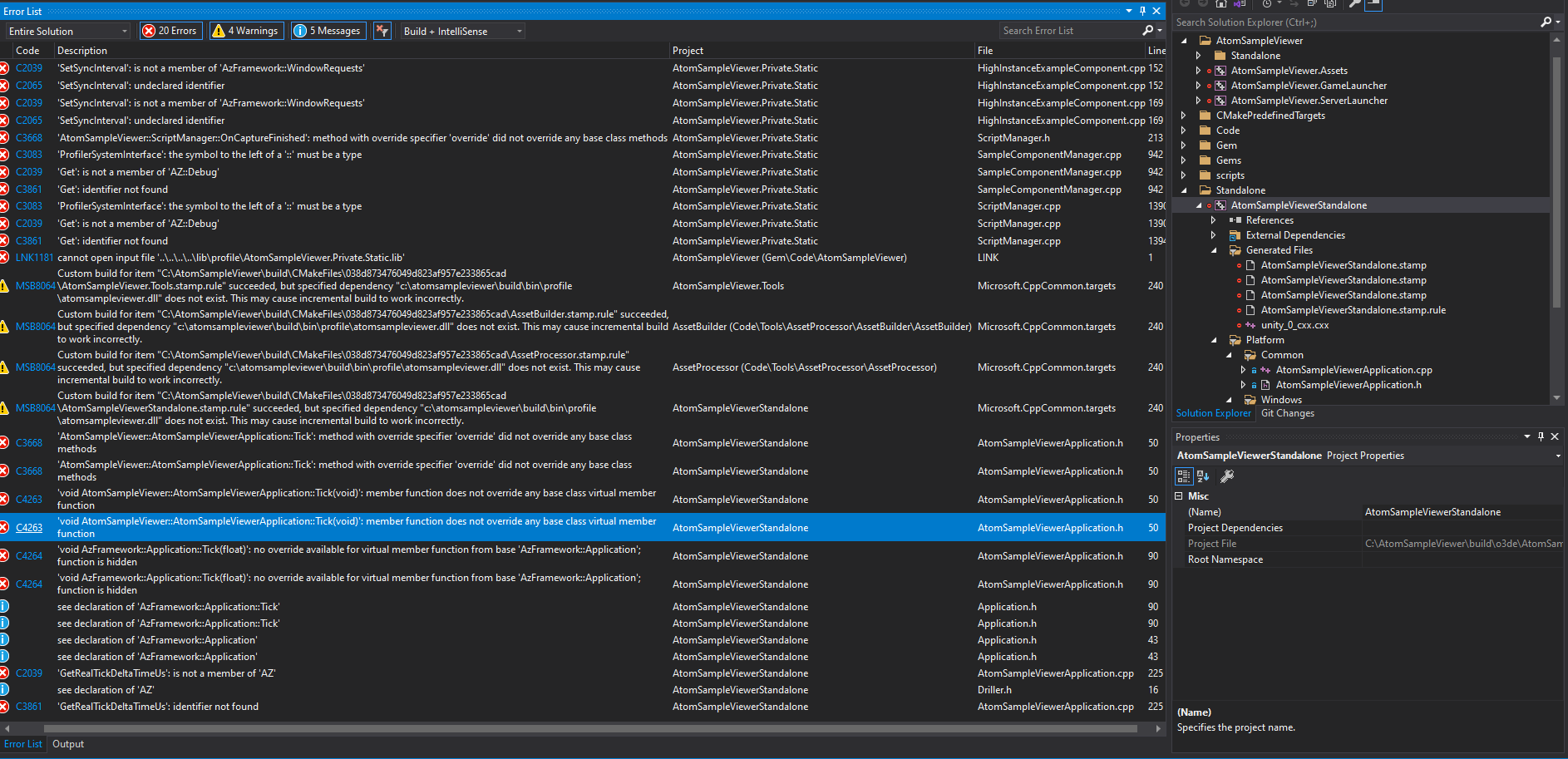 Atom Sample Viewer project fails building · Issue #6409 · o3de/o3de · GitHub