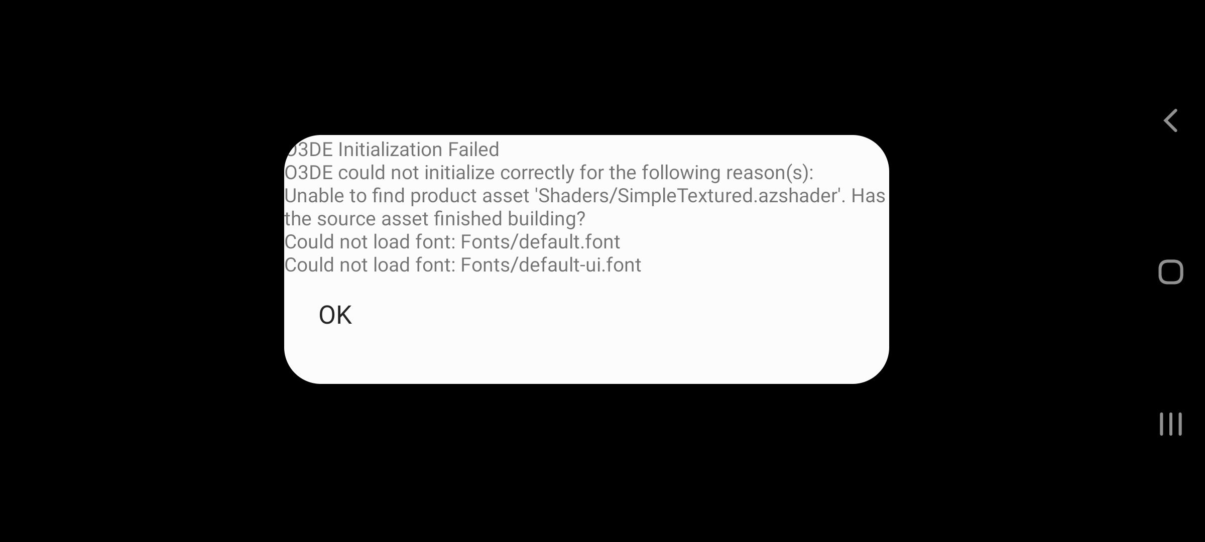 [Android] The Default Project app does not launch with assets by VFS setup · Issue #12839 · o3de ...
