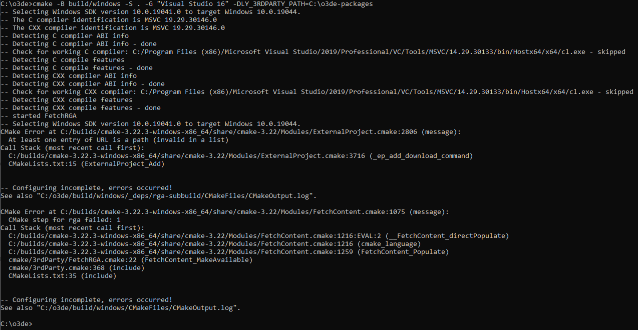 Configuring The O3de From Github Fails When Using Cmake Below Version 3240 · Issue 12981 