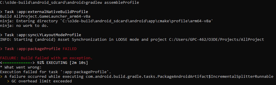 [Android] Building a project with all gems enabled fails with an exception · Issue #14561 · o3de ...