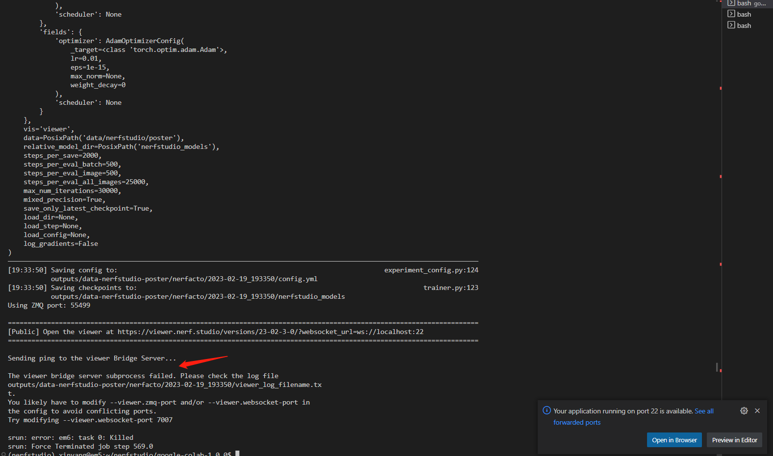 About auto tunnel establishing · Issue #1451 · nerfstudio-project/nerfstudio · GitHub
