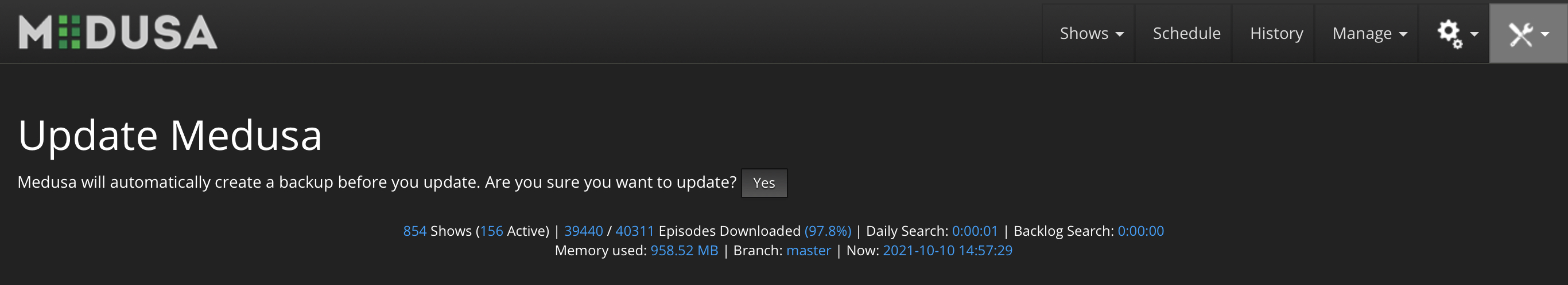 Dockerbased Medusa Shows dB-Backup question when checking for update · Issue #9935 · pymedusa ...