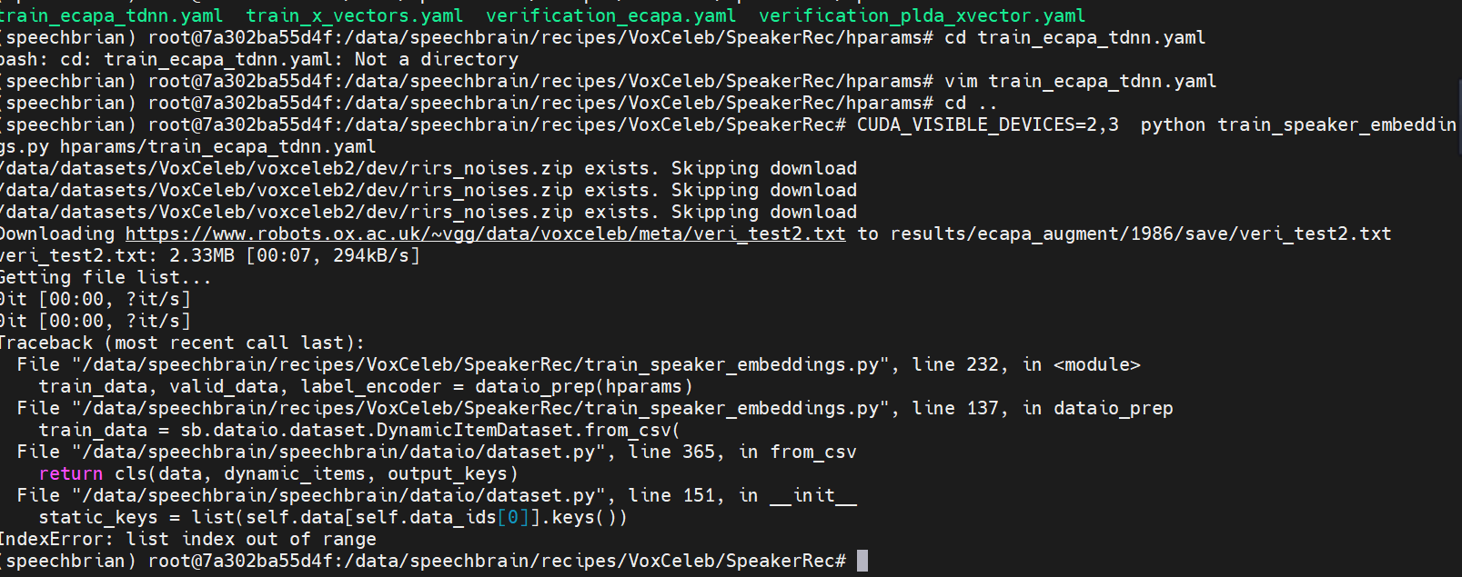 The error training of ECAPA-TDNN embeddings about datasets · Issue #1292 · speechbrain ...