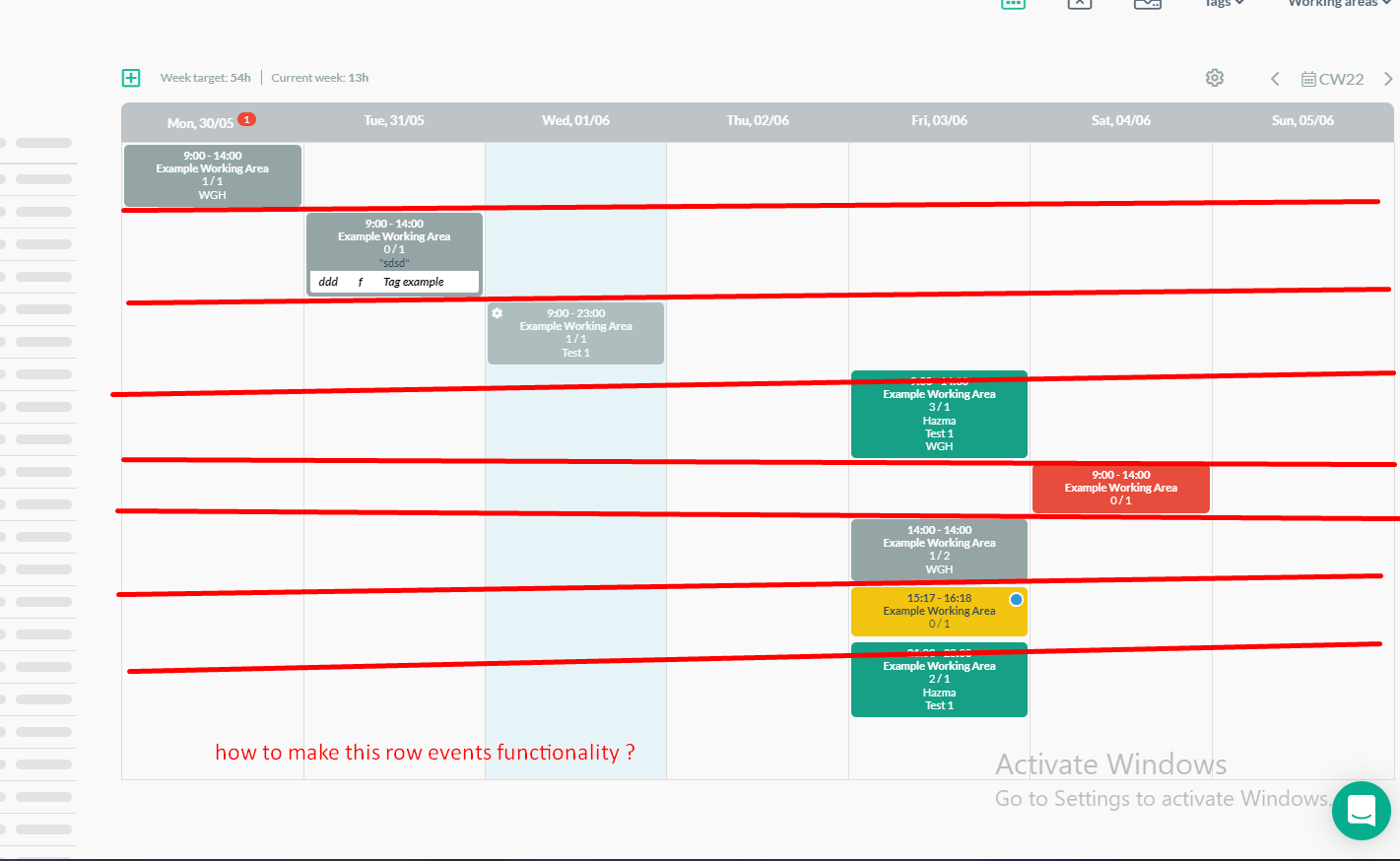 show one Event in a row (weekly View) · Issue #6871 · fullcalendar/fullcalendar · GitHub