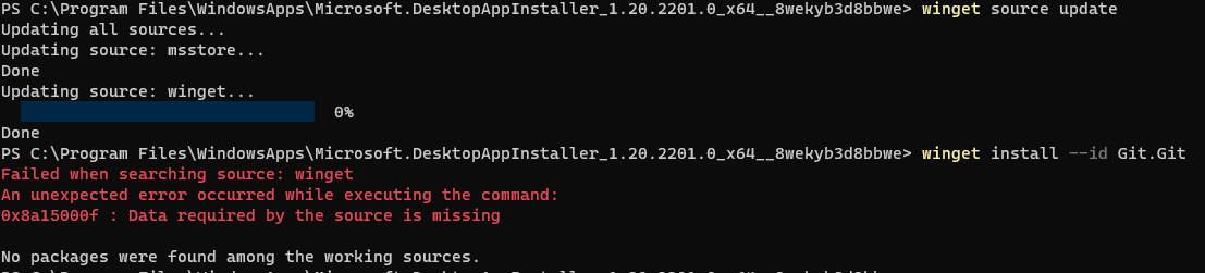 Winget Service Status Down? · Issue #3606 · microsoft/winget-cli · GitHub