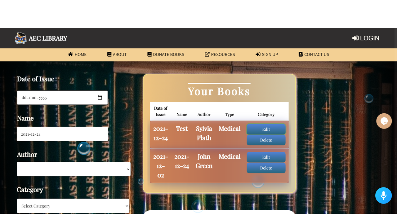 Bug Report: Edit Button on the Home Page is not working · Issue #494 · SauravMukherjee44/Aec ...