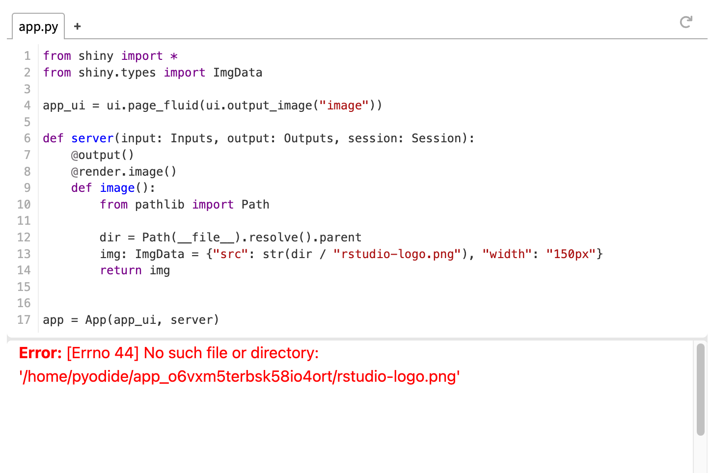 `renderimage` Example Is Missing Image File · Issue 213 · Posit Devpy Shiny · Github 
