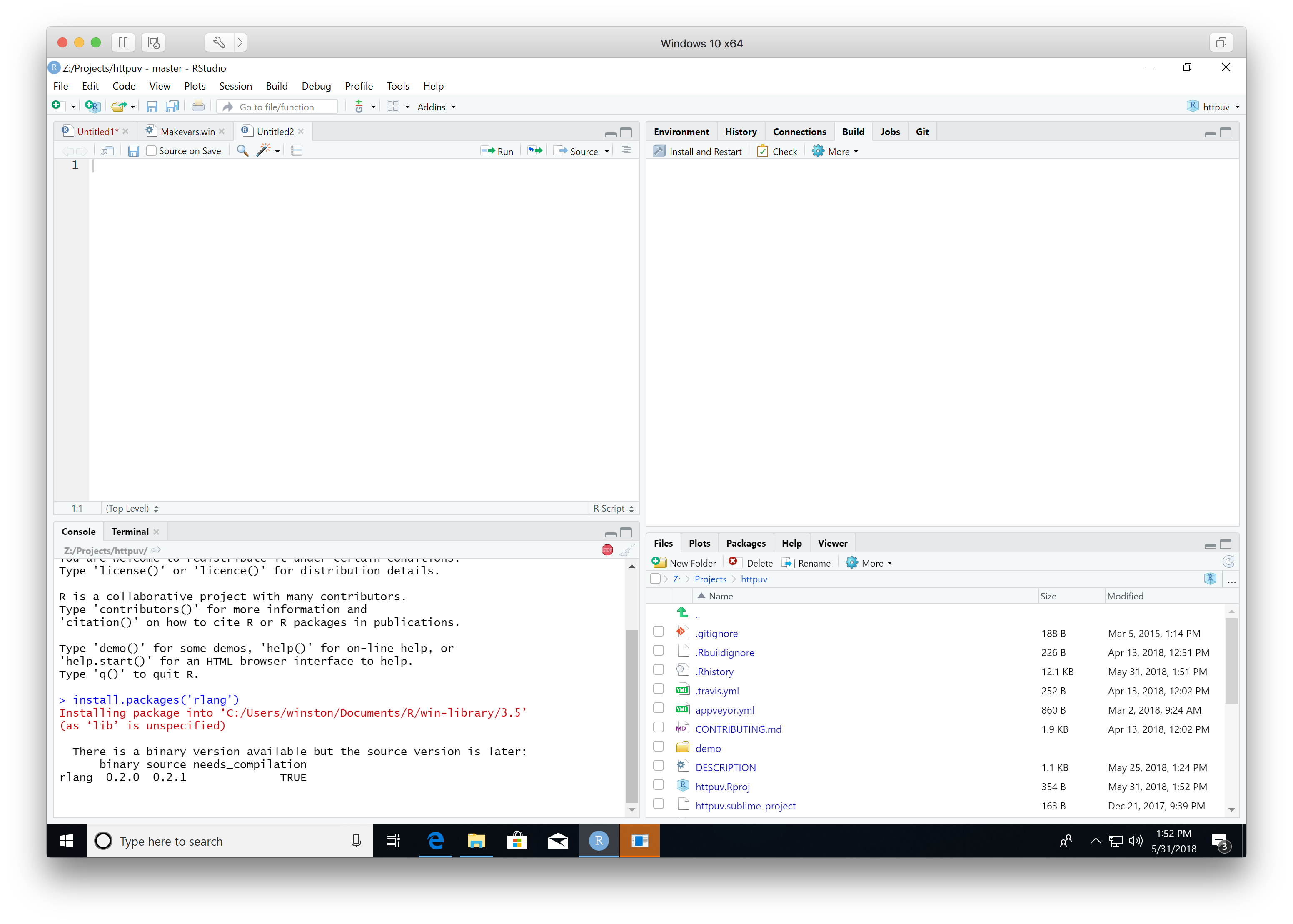 On Windows, when installing a package that needs compilation, the ...