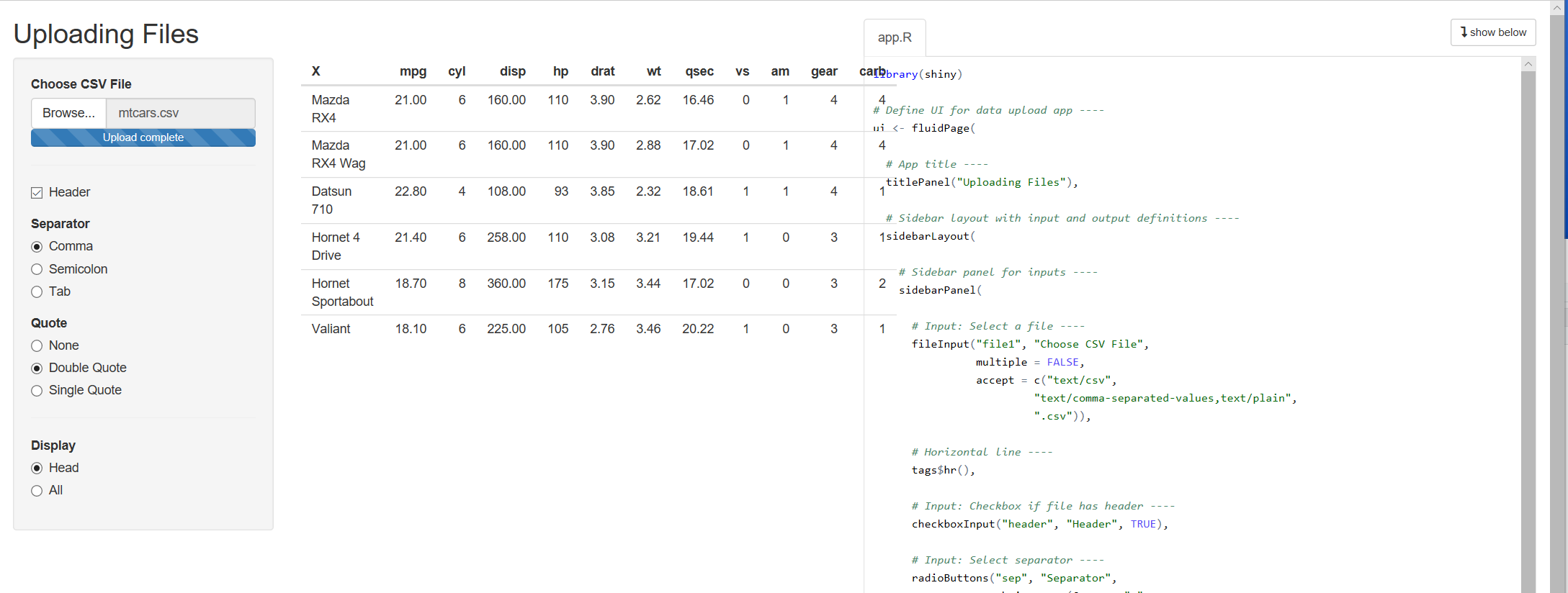 Showcase mode: content can render in same area as code panel · Issue #2222 · rstudio/shiny · GitHub