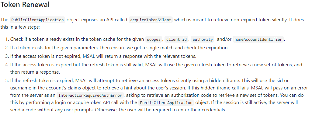 Provide a way to only retrieve cached tokens when calling acquireTokenSilent · Issue #3705 ...