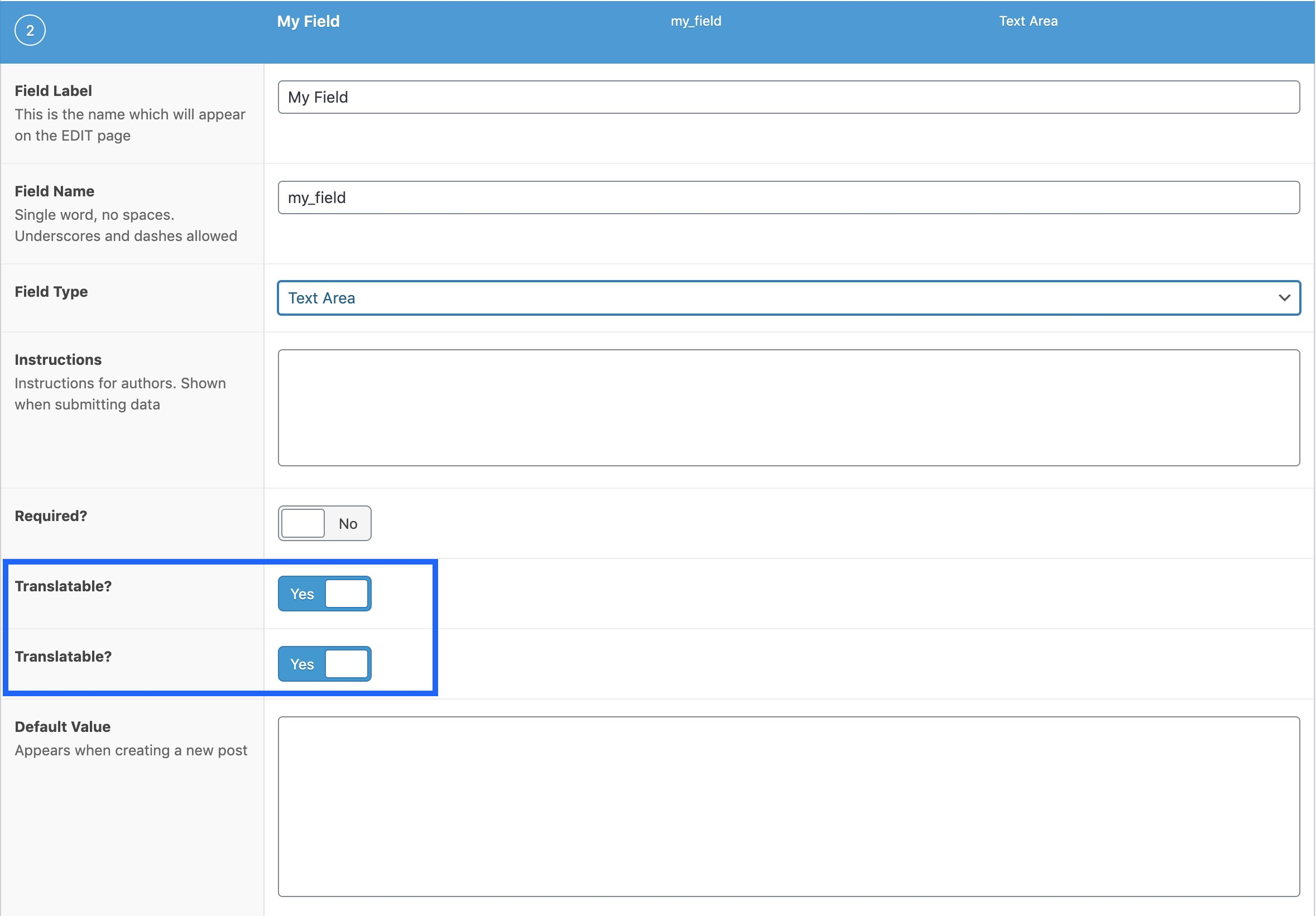 Custom Field Settings stay there when selecting another field type · Issue #418 ...