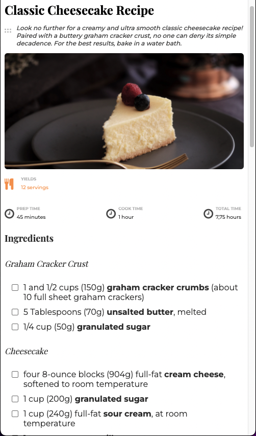 GitHub - fleurcodes/recipe-page: Solution to recipe-page challenge from devchallenges.io