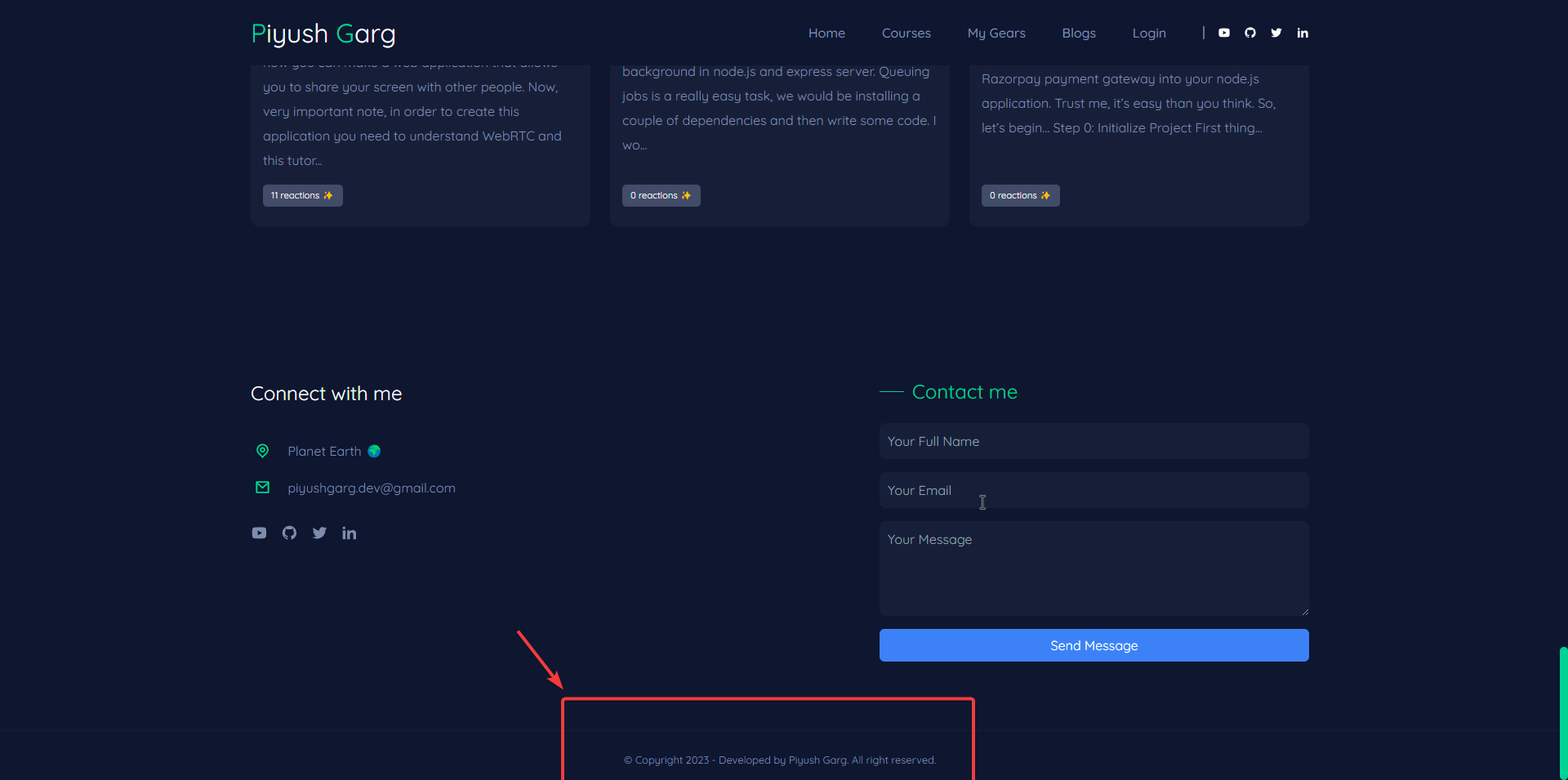 feat: Different Top and Bottom padding at the Footer · Issue #842 · piyushgarg-dev/piyushgargdev ...