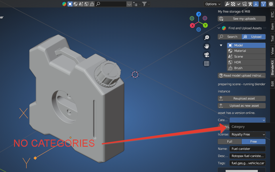 Missing Categories In Upload Menu · Issue 406 · Blenderkitblenderkit · Github