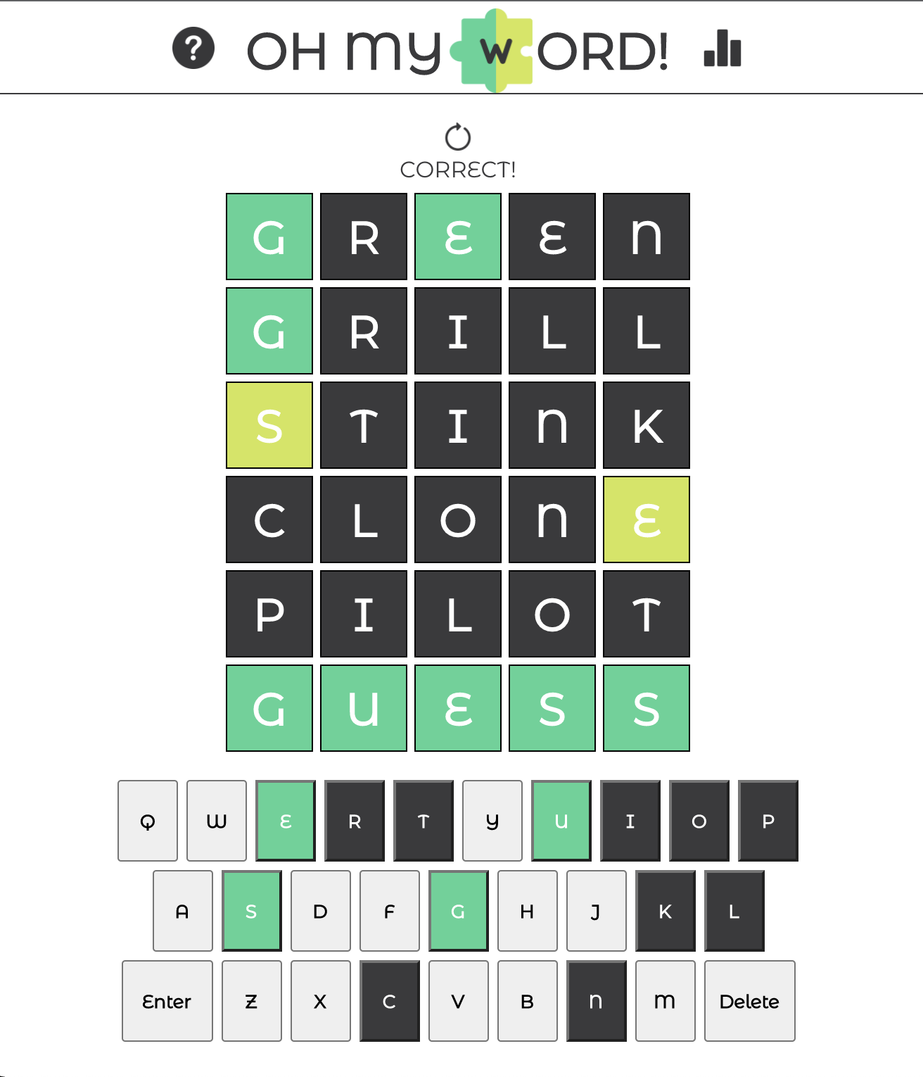 GitHub - ivonne-hernandez/oh-my-word: Oh My Word is a clone of the ...