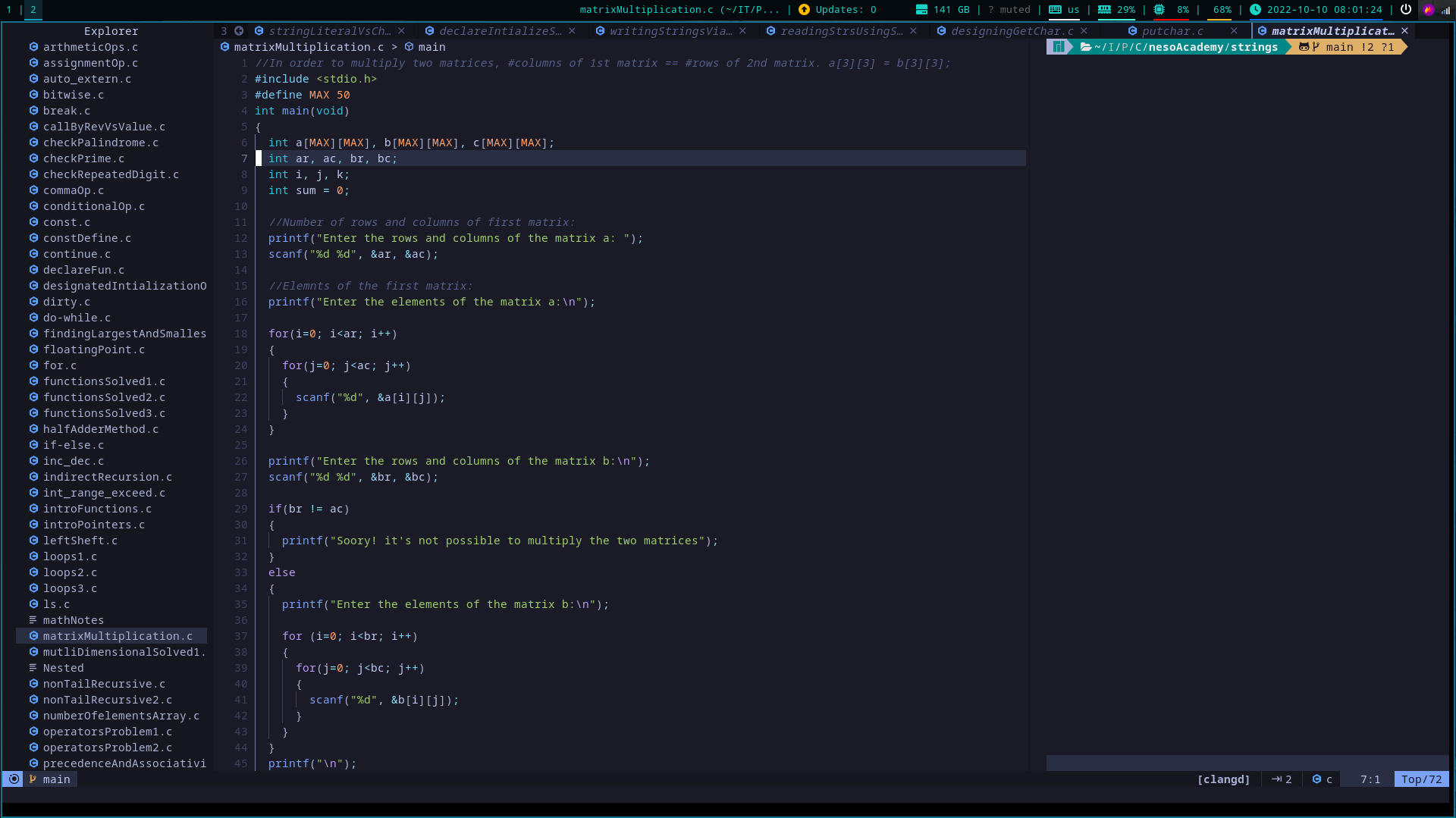 Github Ramiyummy C Language Nesoacademy Here There Are Some Of My C Code Practice Examples
