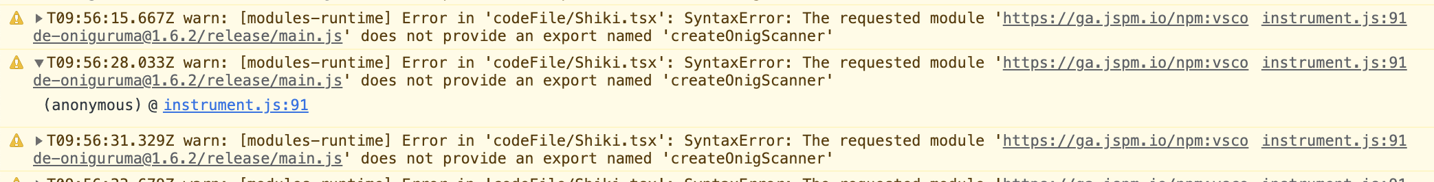 ESM Support for Shiki (usage in Framer) · Issue #357 · shikijs/shiki · GitHub
