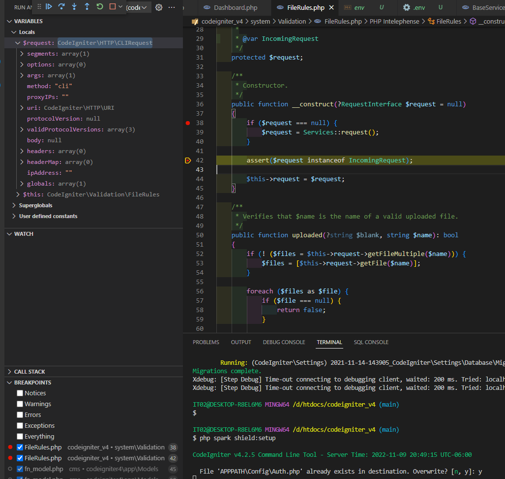 `assertrequest Instanceof Incomingrequest` Failed · Issue 516 · Codeigniter4shield · Github