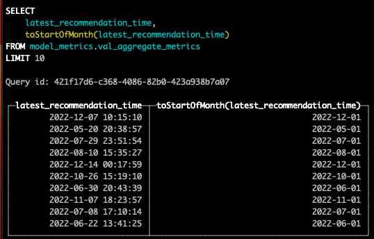 toStartOfMonth() Returning Incorrect Values · Issue #295 · grafana/clickhouse-datasource · GitHub