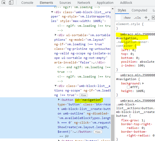 Naming A Block List Property Navigation Breaks Css · Issue 11688 · Umbracoumbraco Cms · Github